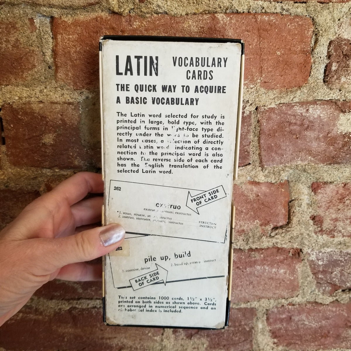 Latin Vocabulary Flash Cards 1,000 set - Vis-Ed (The Visual Education ...