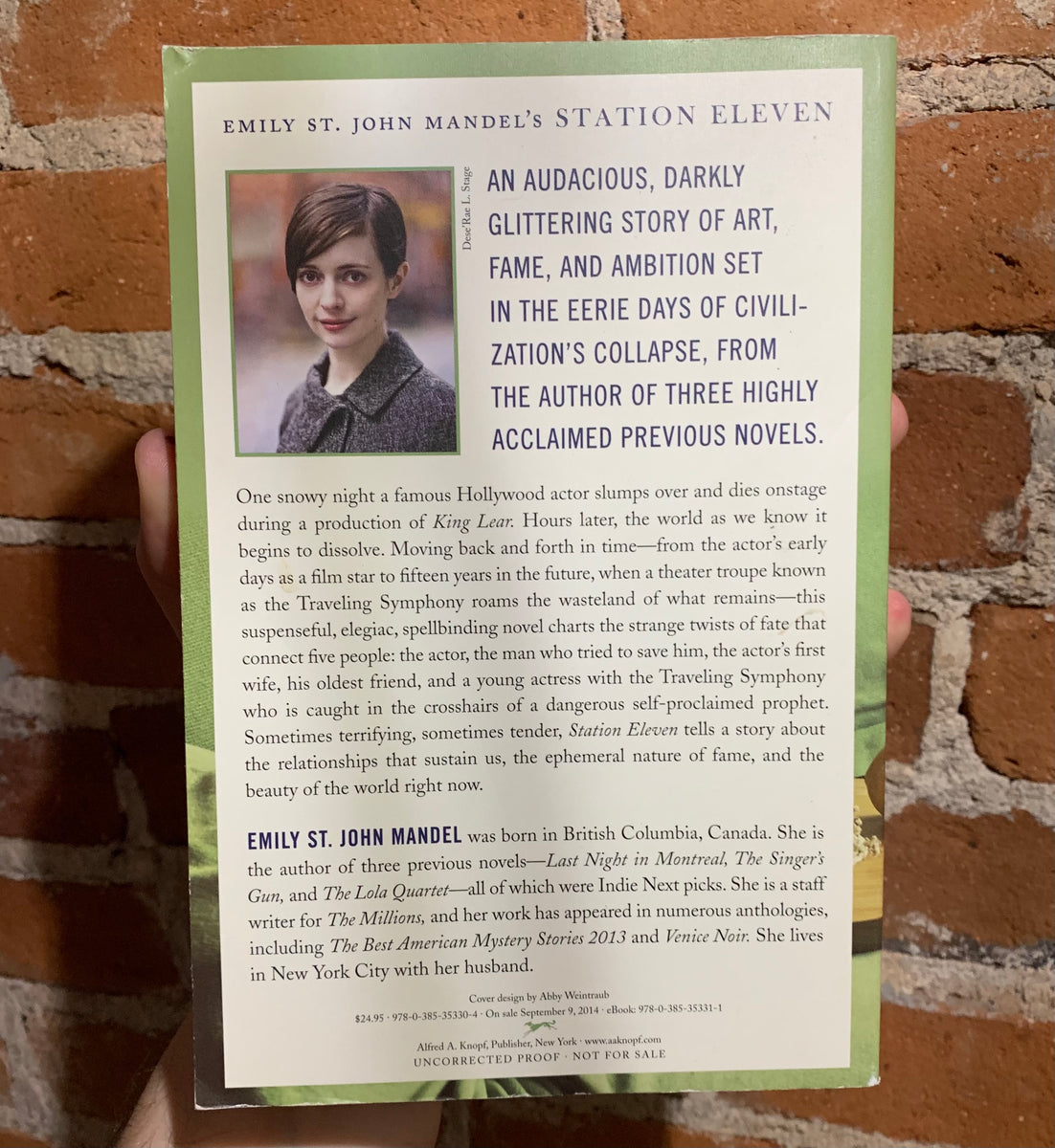 Station Eleven - Emily St. John Mandel (Advanced Reader's Edition ...