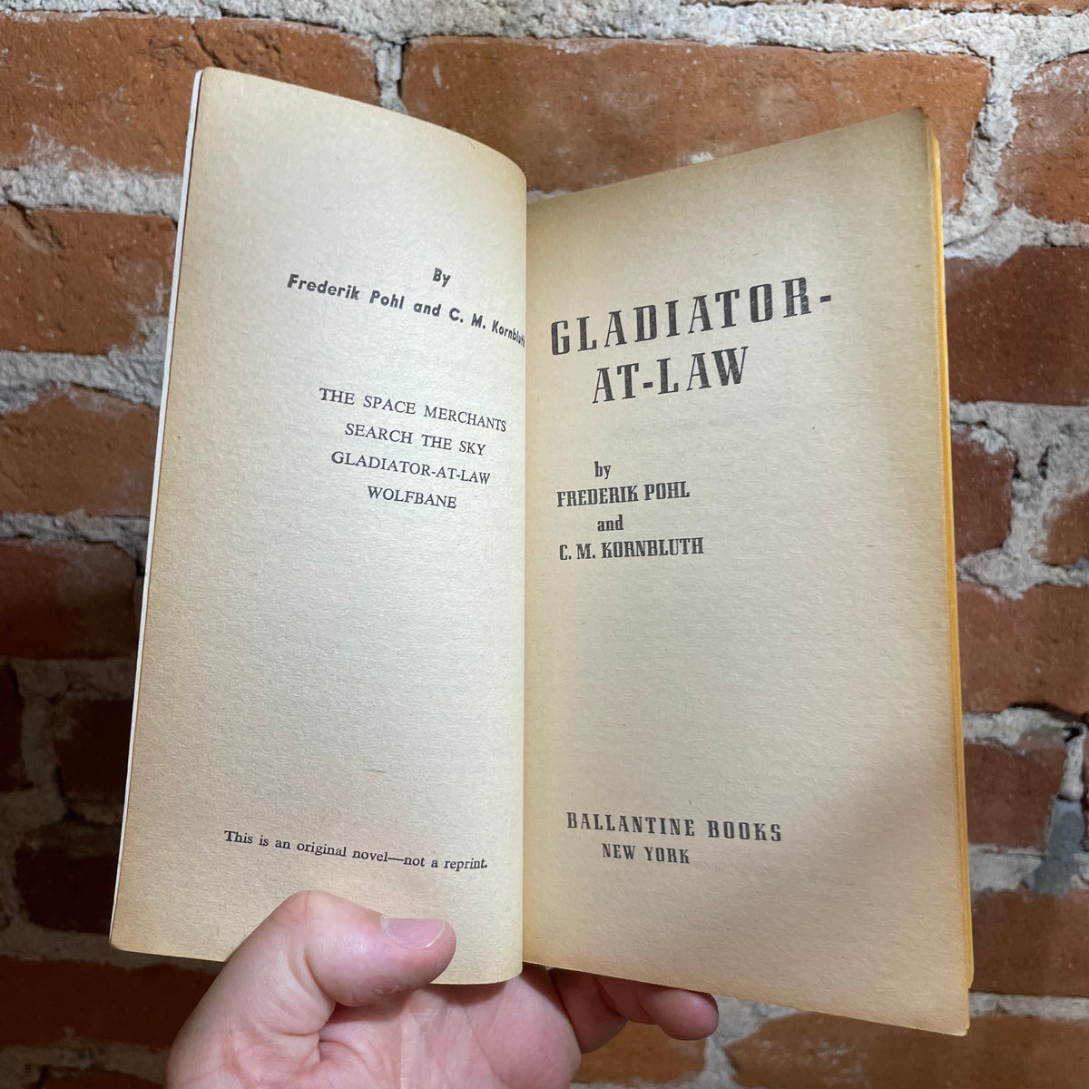 Gladiator-At-Law - Frederik Pohl and C.M. Kornbluth - 1962 Ballantine – Postmarked from the Stars