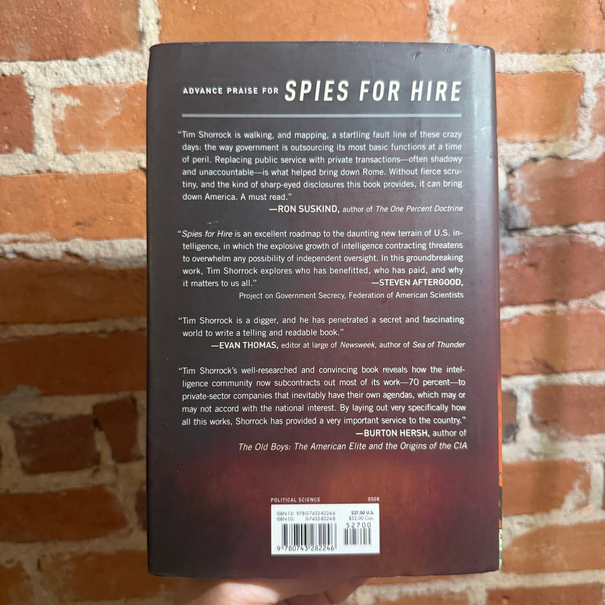 Spies For Hire: The Secret World of Intelligence Outsourcing - Tim Sho ...