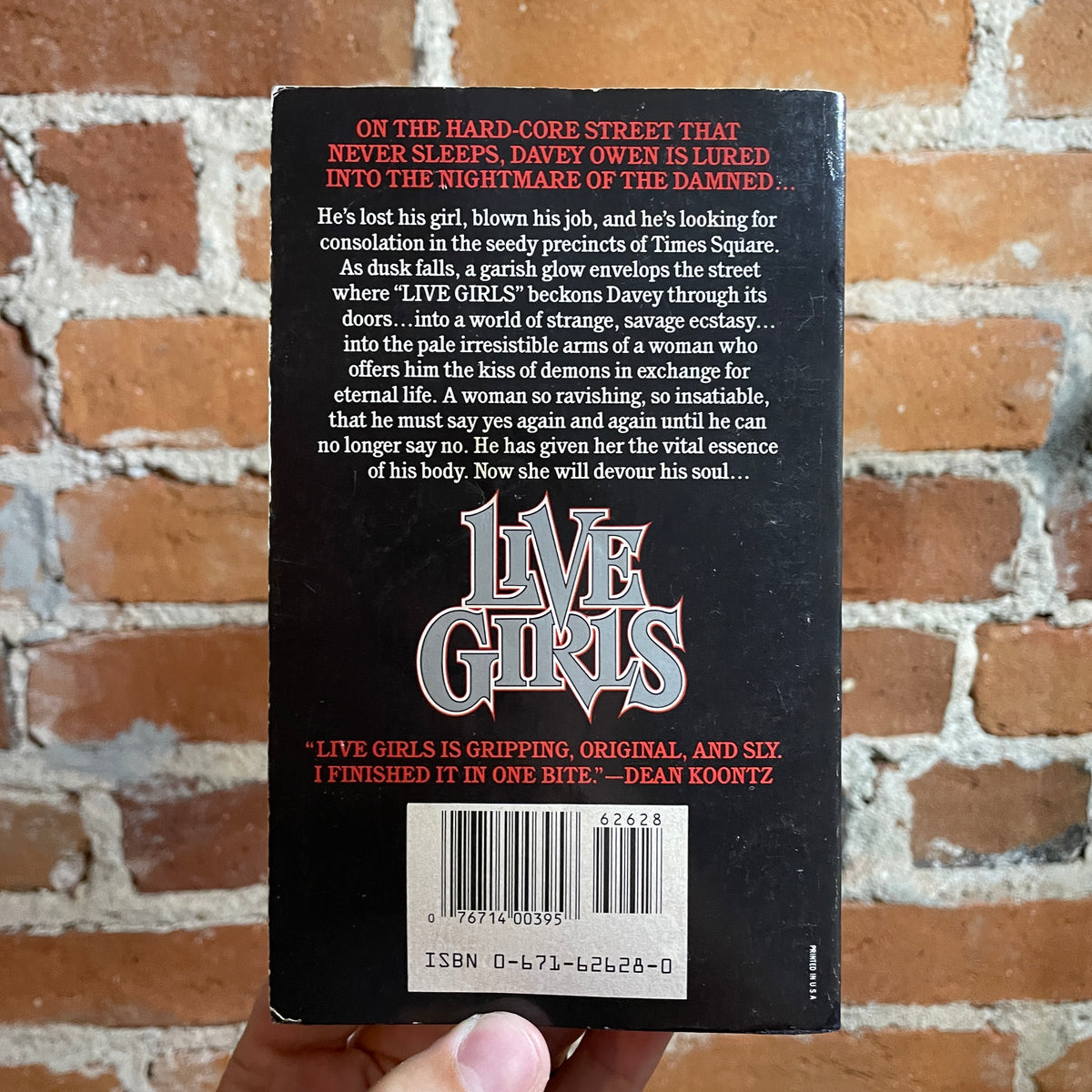 Live Girls - Ray Garton - 1987 Pocket Books Paperback – Postmarked from ...