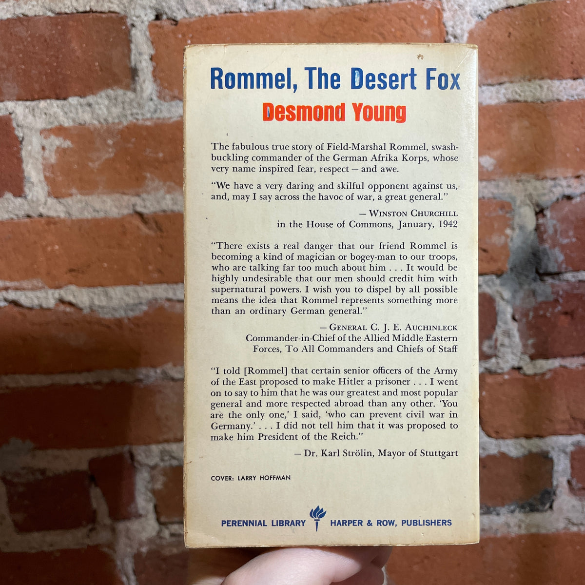 Rommel The Desert Fox - Desmond Young - 1965 Harper & Row Paperback ...