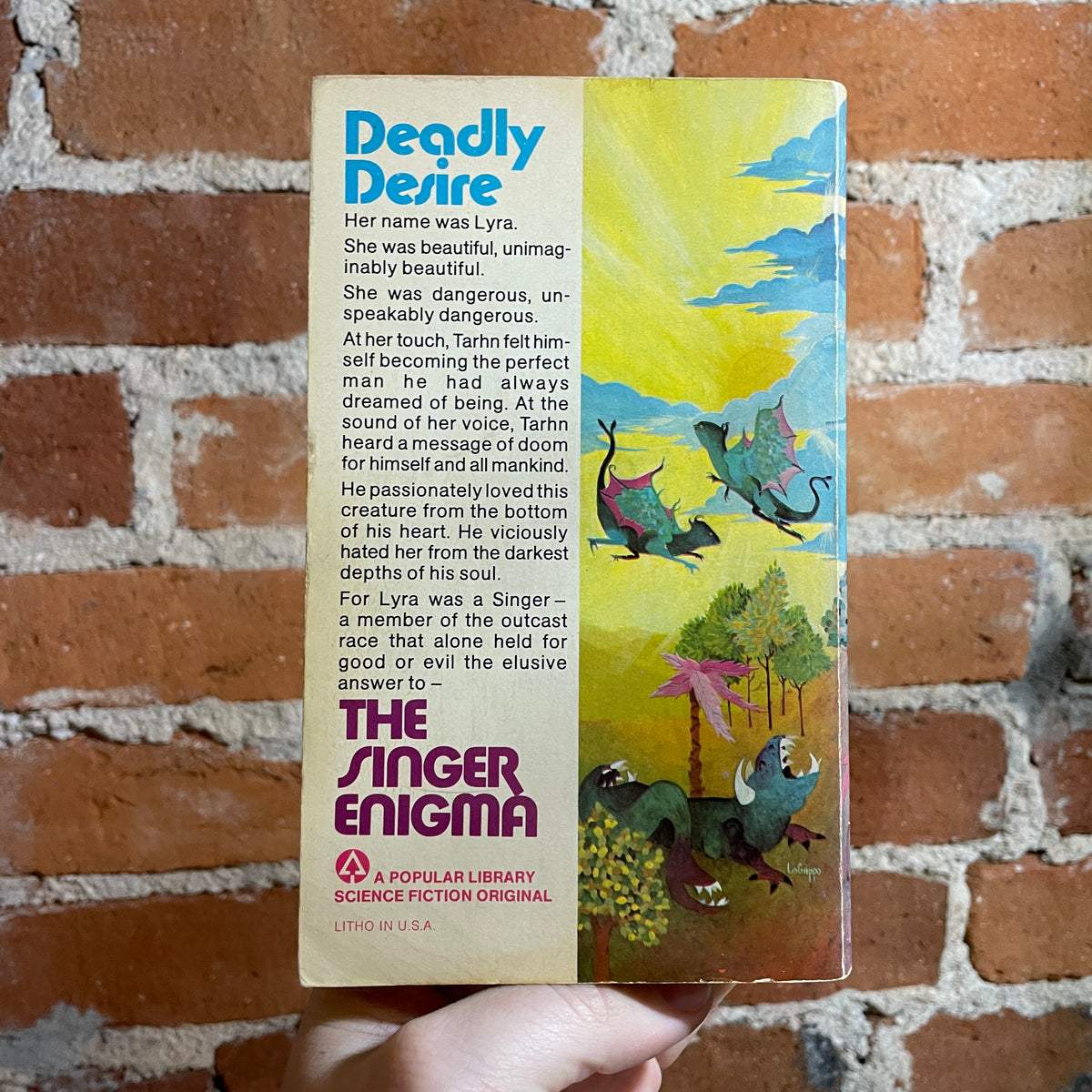 The Singer Enigma - Ann Maxwell - 1976 Popular Library Paperback - Rob ...
