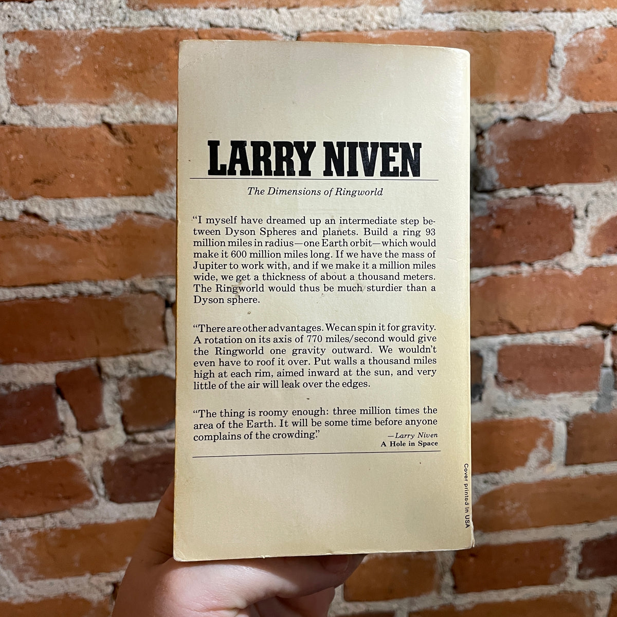 Ringworld - Larry Niven - 1970 1st Ballantine Books Paperback - Dean E ...