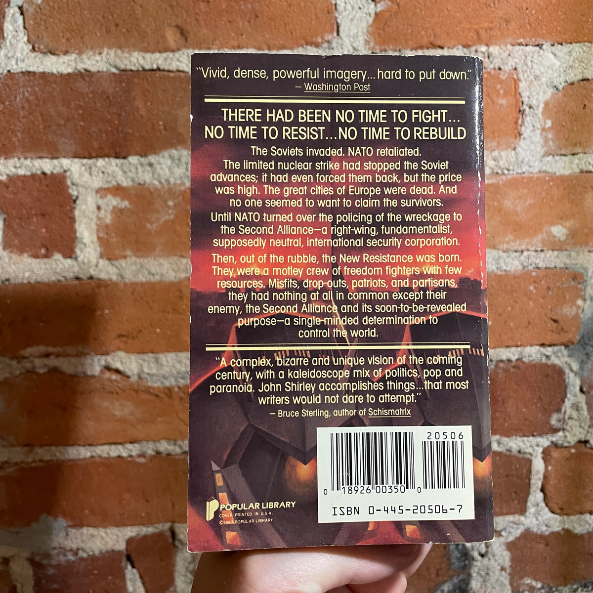 Eclipse - John Shirley - 1987 Warner Books Paperback - Joe DeVito Cove ...