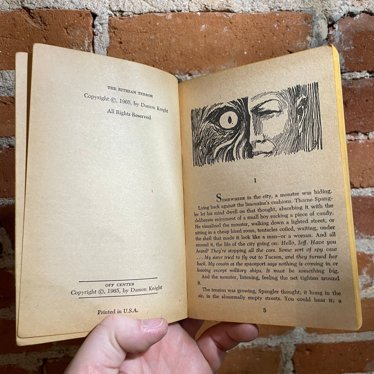 Off Center / The Rithian Terror - Damon Knight - 1965 Ace Books Paperb ...