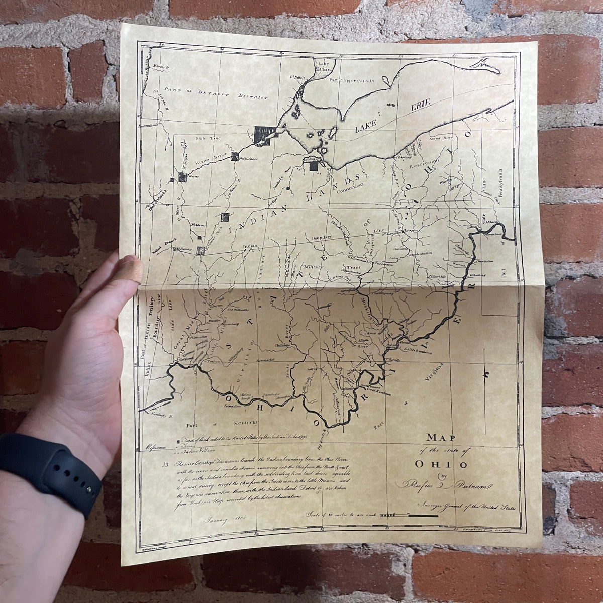 Map of the State of Ohio - 1804 – Postmarked from the Stars