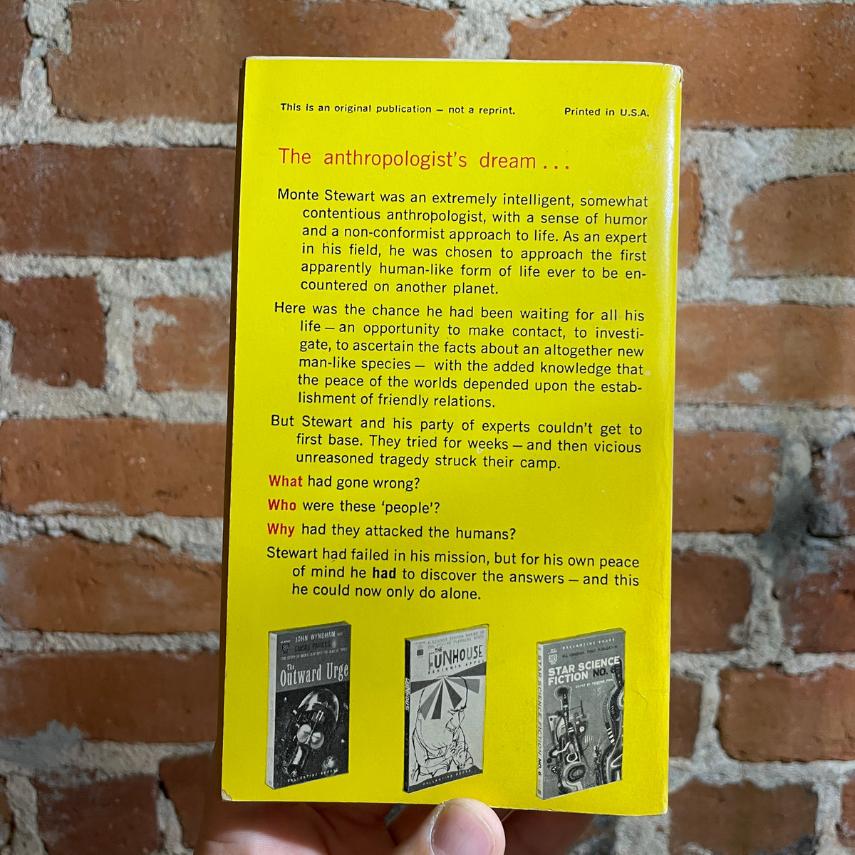 Unearthly Neighbors - Chad Oliver - 1960 Ballantine Books Paperback ...