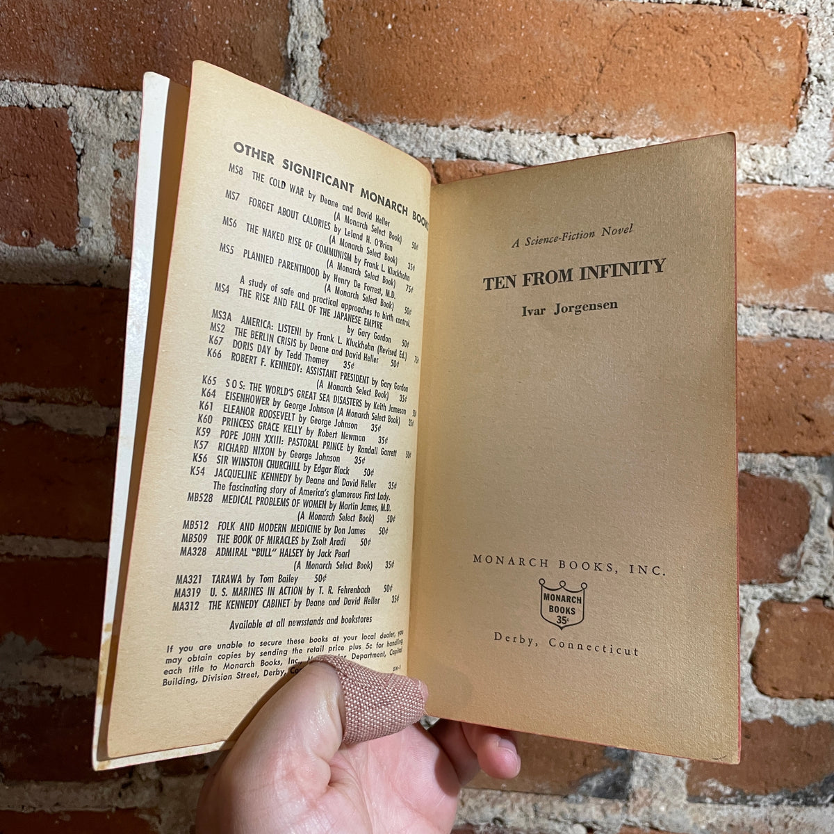 Ten from Infinity - Ivar Jorgensen 1963 Monarch Books #297 Ralph Brill ...